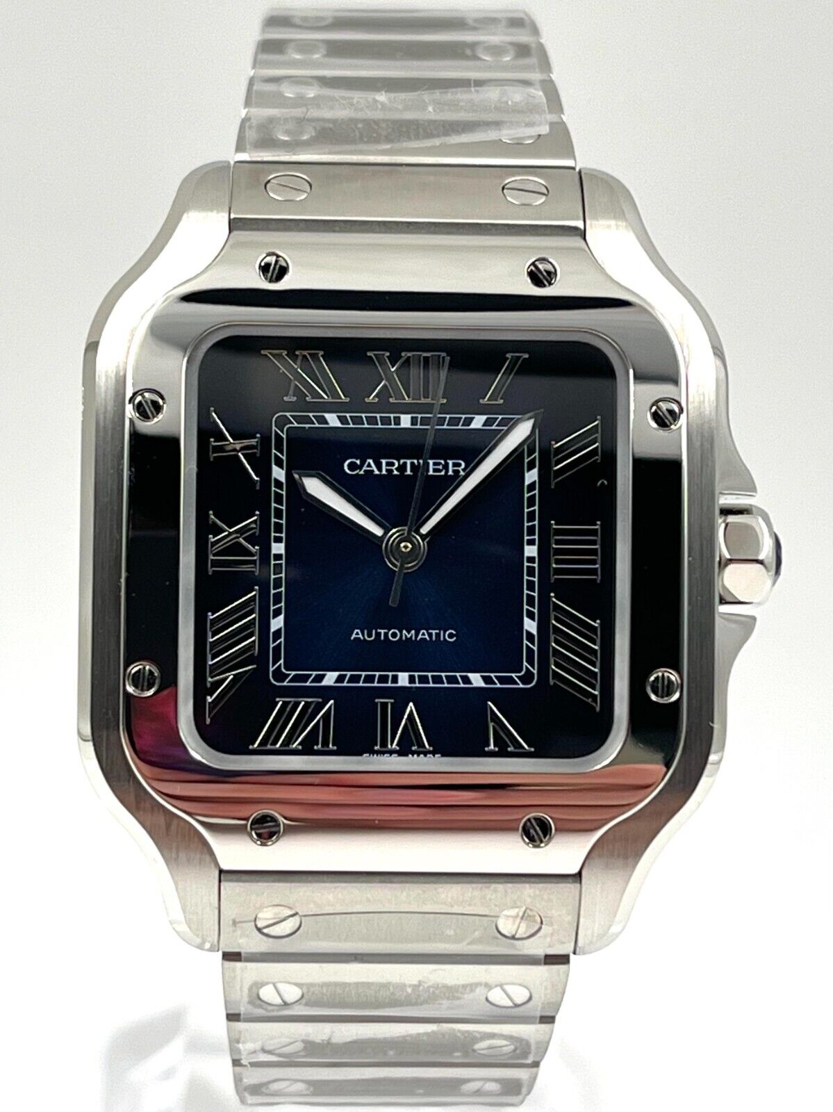 Cartier Santos De Cartier 35.1mm Blue Dial Medium Size WSSA0063 Unworn ...