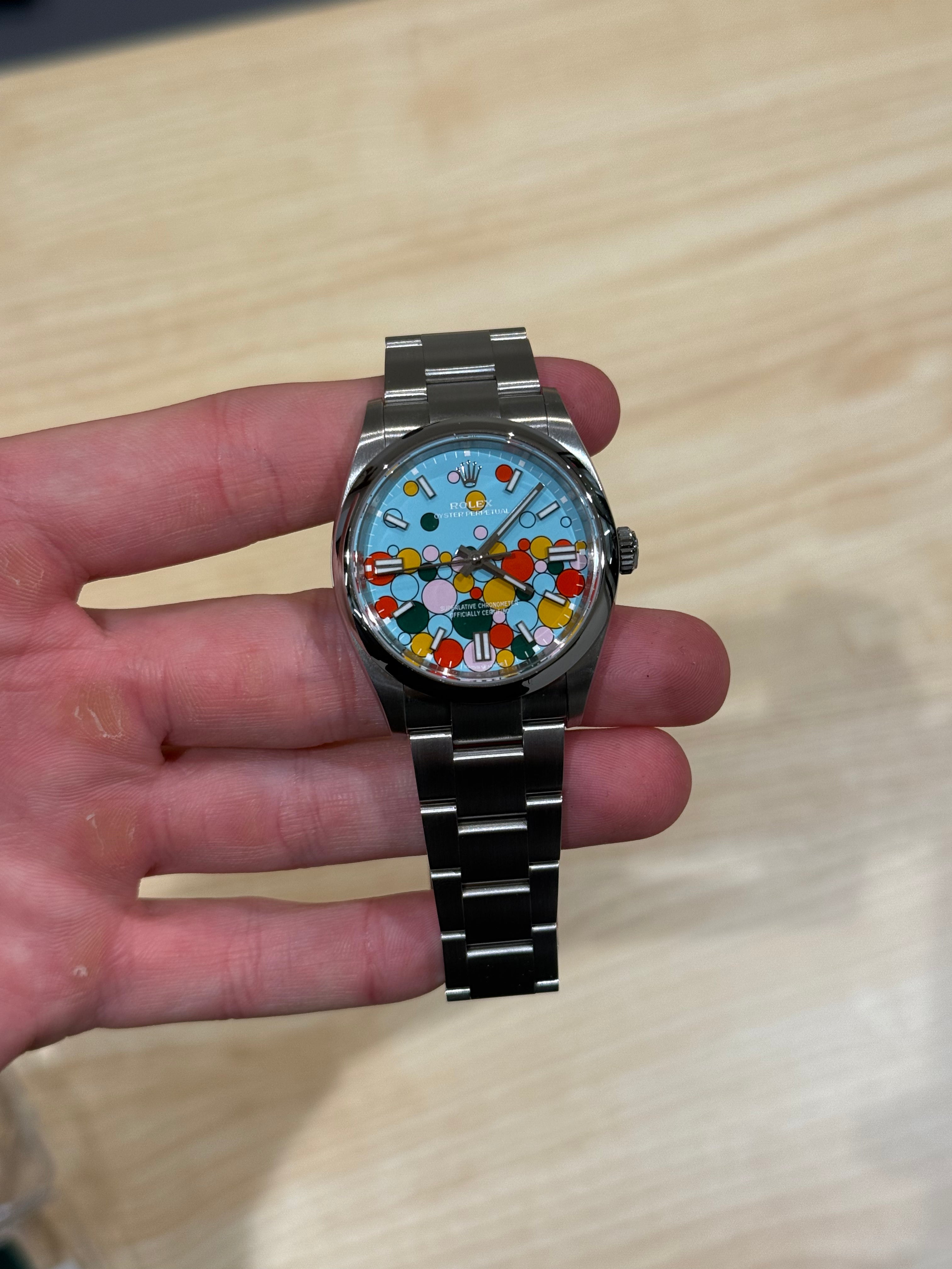 Rolex Oyster Perpetual 36mm Celebration Dial Box & Papers 2024 – Vookum