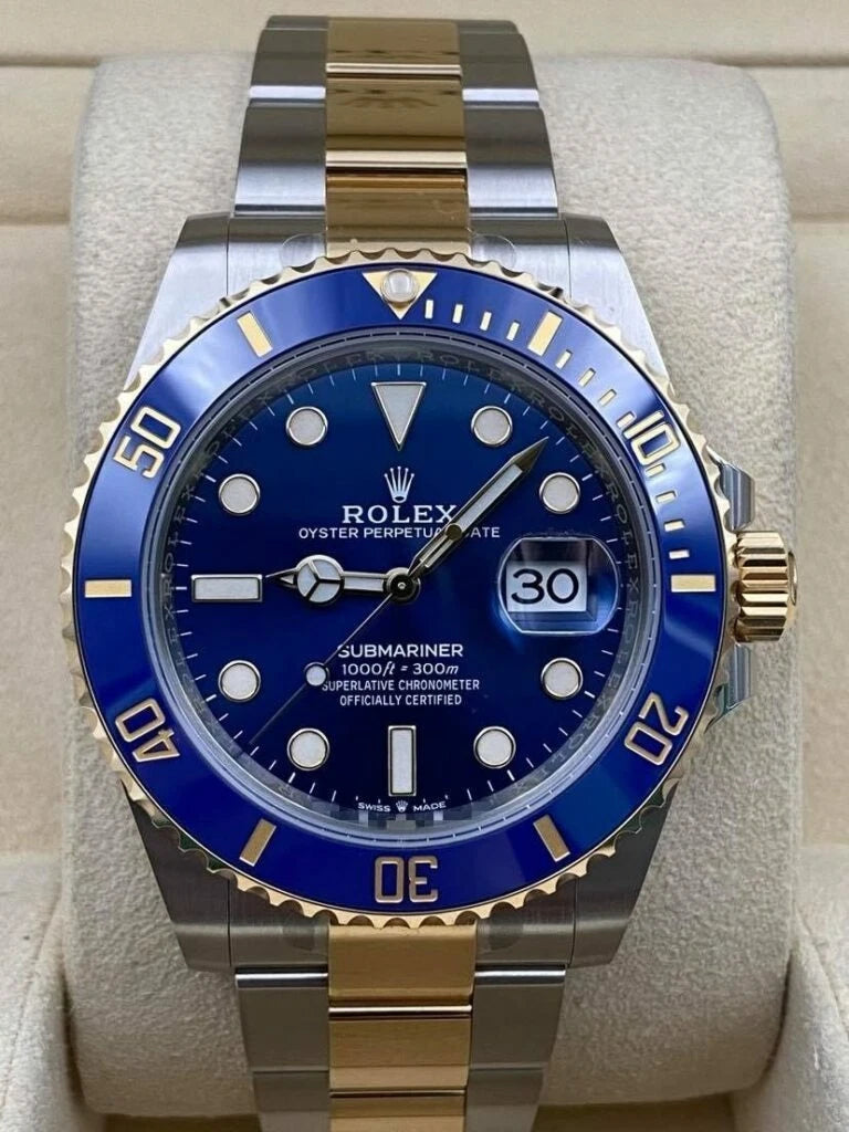 Rolex Submariner Date 41mm Blue Dial Two Tone 126613LB Box & Papers 20 ...